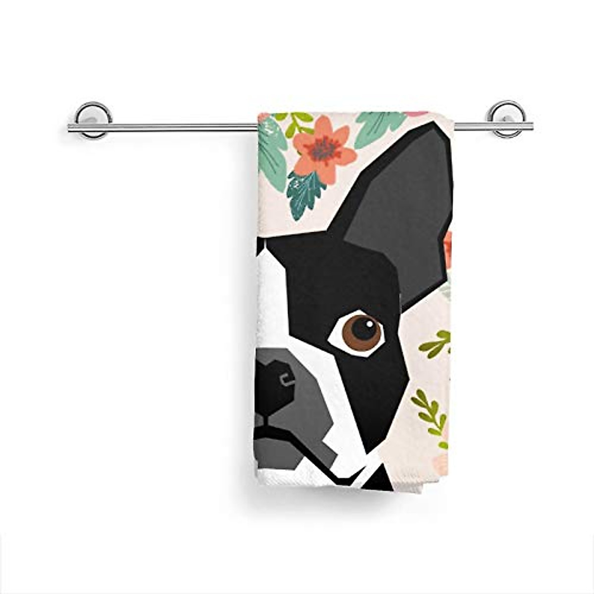 Dujiea Boston Terrier Dog Kitchen Dish Towel Soft Highly Absorbent Hand Towel Home Decorative Multipurpose for Bathroom Hotel Gym and Spa 15 X 27 Inches