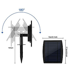 Solar Air Pump，2.5W Solar Oxygen Air Fountain Pump with Air Bubble Stones , 3 Modes Solar Powered Air Pump Kit for Garden Fish Tank Pool Fishing Pond