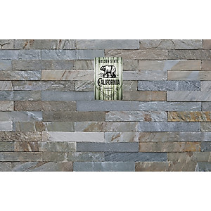 YXZEROS Golden State ALIFORNIA Tinplate Material Decoration Signs Outdoor Garden Terrace Family Courtyard Farmhouse Fun Art Wall Decoration Accessories Home Decoration 8X12