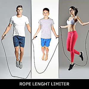 STARFIT Lightweight Jump Rope with Plastic Handles for Fitness and Exercise - Adjustable - Tangle-Free Skipping Rope for Crossfit, Gym, Cardio and Endurance Training, Workout (Black)