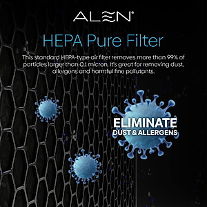 Alen Air Filter TF50-Pure Replacement HEPA Filter for Paralda Air Purifier - Captures Allergens, Dust, & Mold (1 Filter)
