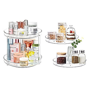 10.6inch 2 Tier Lazy Susan Organizer and 9.26inch 2 Pack Lazy Susan Tray
