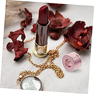 FRCOLOR 4pcs Lipstick Mold DIY Kits Molds for Resin Ring Tool Lip Applicator Silicone Lipstick Ring Lip Balm Lipstick Mould Ring DIY Lipstick Mold Lip Balm DIY Mold Ring Aluminum Tray