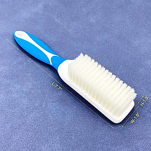 Amangny 2 Pieces Long Handle High Density Soft Bristle Clothes Sneaker Shoe Cleaning Brush