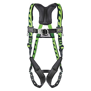 F Body Harness, Grn, Unvrsl, STL, TongueBukl