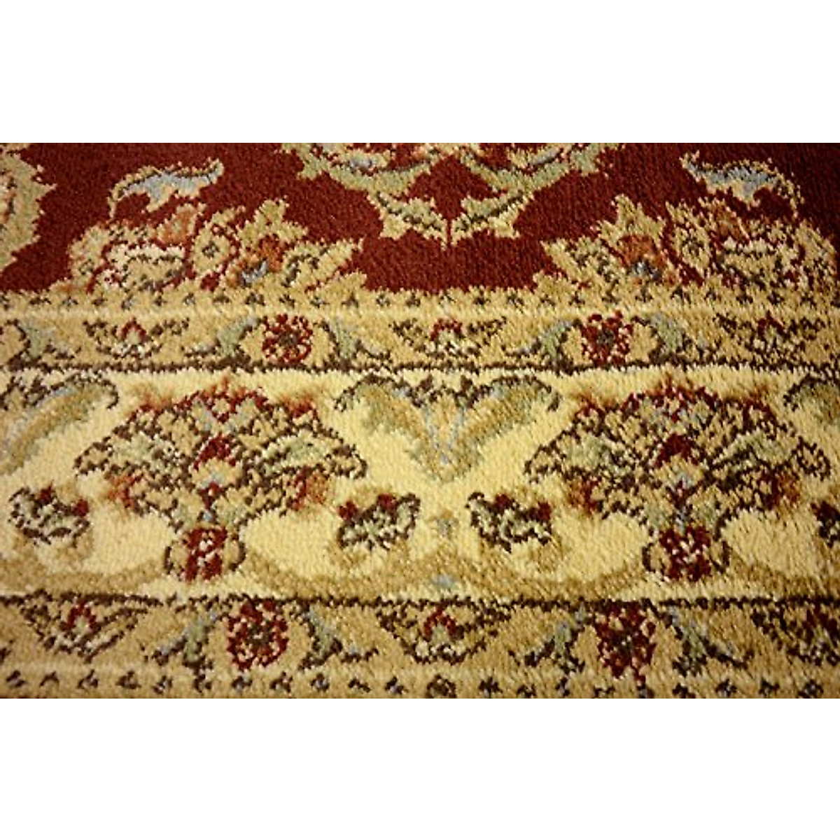Unique Loom Voyage Collection Traditional Oriental Classic Intricate Design Area Rug (3' 3 x 5' 3 Rectangular, Red/Tan)