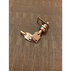 Cam Lock 5/8" Toolbox Lock 90 Degree, Tubular Lock with 2 Keyes, Cylinder Lock for File Cabinet and Mailbox use, Zinc Alloy