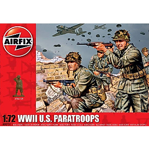 Airfix A00751 WWII US Troops Figures 1:72 Military Soldiers Plastic Model Kit, (Pack of 48)
