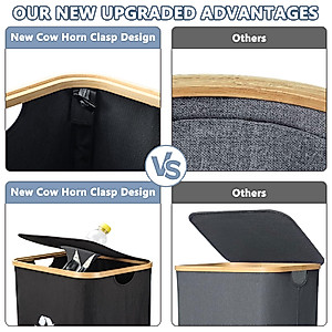 Recycling Bin Organizer for Home - 26 Gallon Recycle Bin for Kitchen with 2 Reusable Inner Bags - Indoor Recycling Bins with Lid for Bottles Cans Glass Plastic Cartons, Waterproof & Reusable (Black)