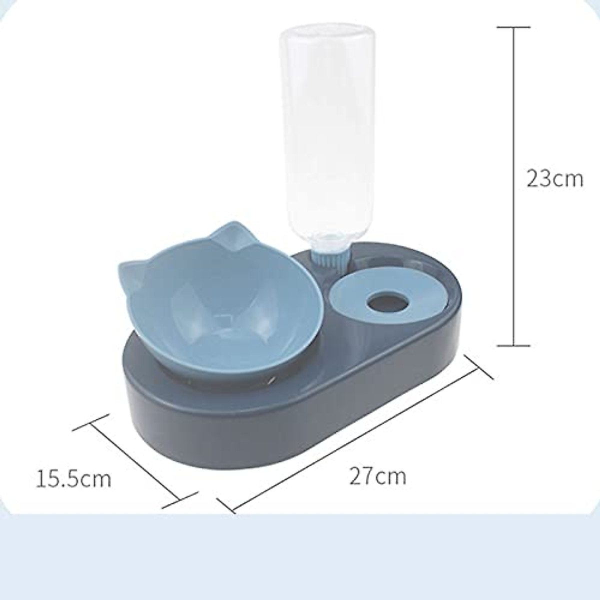 FUUIE Bowls for Food and Water Pet Automatic Water Storage Bowl Pet Bowl (Color : Blue)