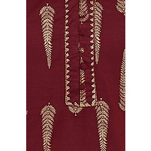 Janasya Indian Women's Tunic Tops Cotton Kurti for Women(JNE3030-KR-XXXL) Red