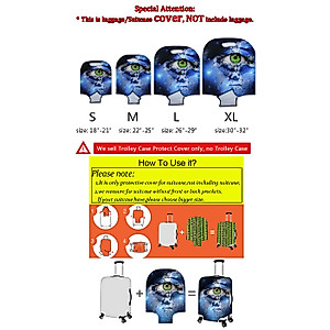 Dremagia Colorful Sunflower Travel Luggage Cover Spandex Elastic Suitcase Protector for 22-25 Inch Luggage