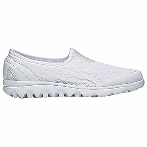 Propét Women's TravelActiv Slip On Fashion Sneaker, White, 7.5 N US