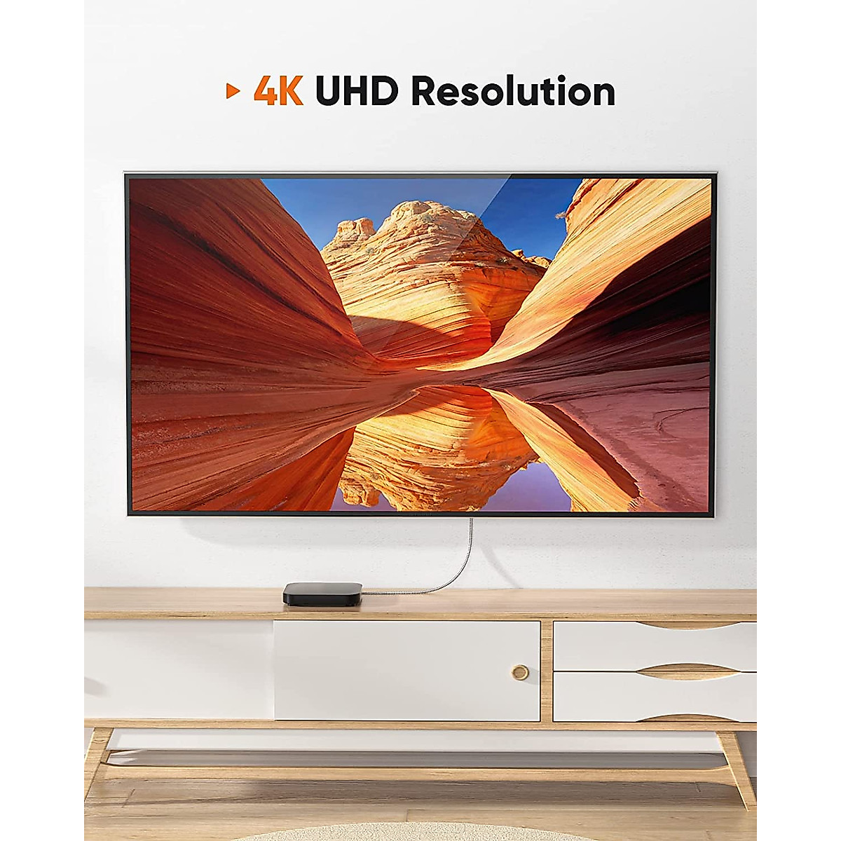 CableCreation Ultra Thin 3ft 4K HDMI Cable Male to Male, Highly-Speed Slim Low Profile Cable for 3D, 4K@60Hz, ARC - Nylon Braided