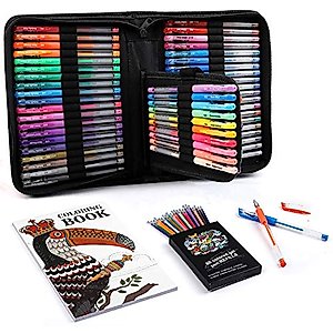 Lelix Gel Pens, 120 Pack Gel Pen Set, 60 Unique Colors with 60 Refills for Adults Coloring Books Drawing Doodling Crafts Scrapbooking Journaling