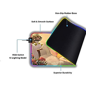 Mouse Pads Anime Girl Sexy Butt Mouse Pad RGB LED Mouse Pad Computer Notebook PC Glowing Gaming Accessories Keyboard Carpet Mat 39.37 inch x19.68 inch -A9