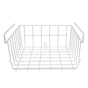 DOITOOL Under Cabinet Shelf Basket Organizer Rack Under Cabinet Drawer Organizer under Cabinet Storage Organizer Self Adhesive under Desk Drawer Desk Accessories Organizer