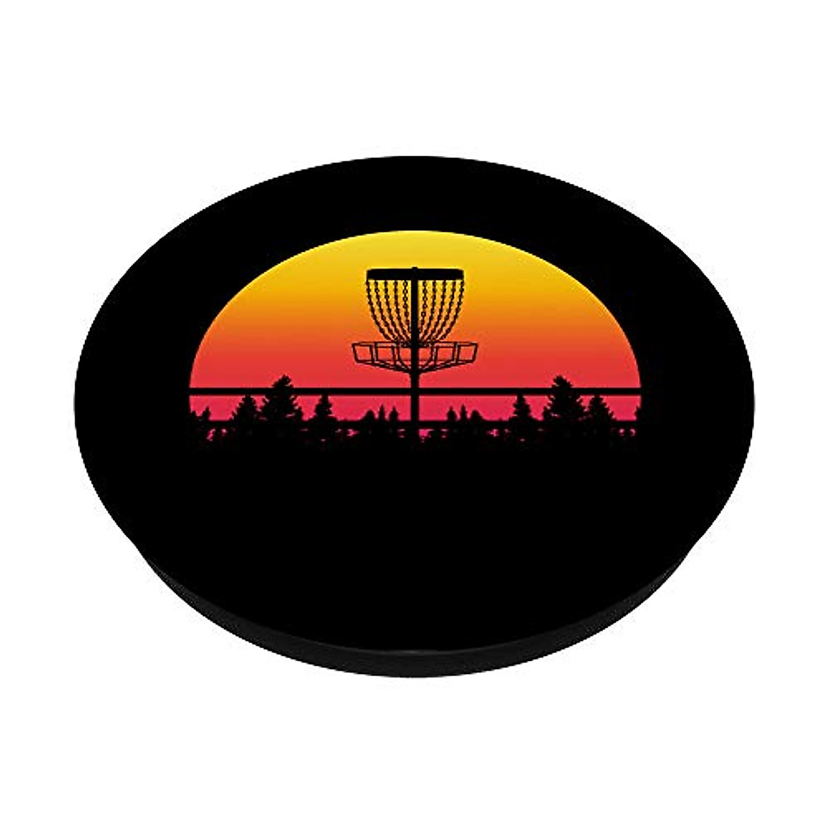 Retro Disc Golf Graphic Design - Vintage Frisbee Player Gift PopSockets PopGrip: Swappable Grip for Phones & Tablets