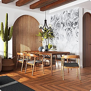 Kira Home Weston 24" Contemporary 5-Light Large Chandelier + Alabaster Glass Shades, Adjustable Chain, Oil Rubbed Bronze Finish