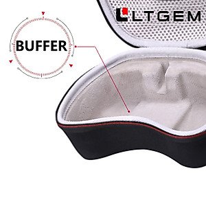 LTGEM Controller Case Compatible with Razer Wolverine V2 / Wolverine V2 Chroma Wired Gaming Controller（Black+Gray）