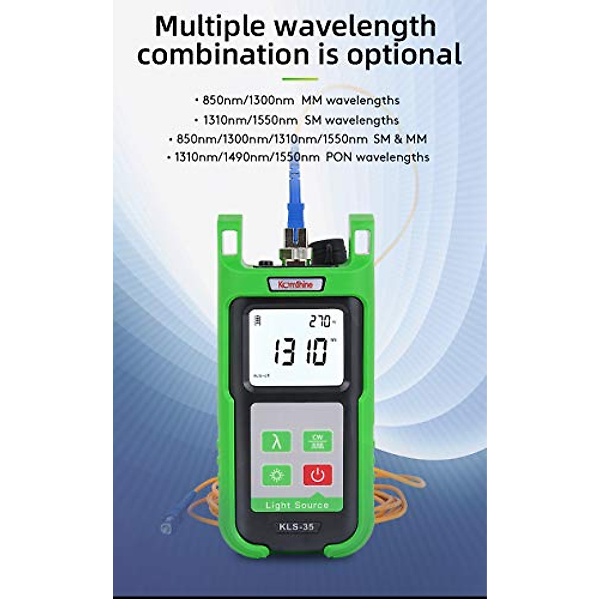 FTTH OLS Tester Pocket Sized Optical Single Mode Light Source 1310/1550m (KLS-35-S)