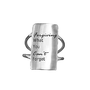 SIMONLY Forgiving What You Can't Forget Ring 925 Sterling Silver Inspirational Ring for Women