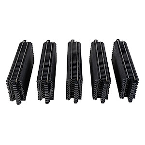 Bachmann Trains - Snap-Fit E-Z TRACK 9” STRAIGHT TRACK - BULK (50 pcs) - STEEL ALLOY Rail With Black Roadbed - HO Scale