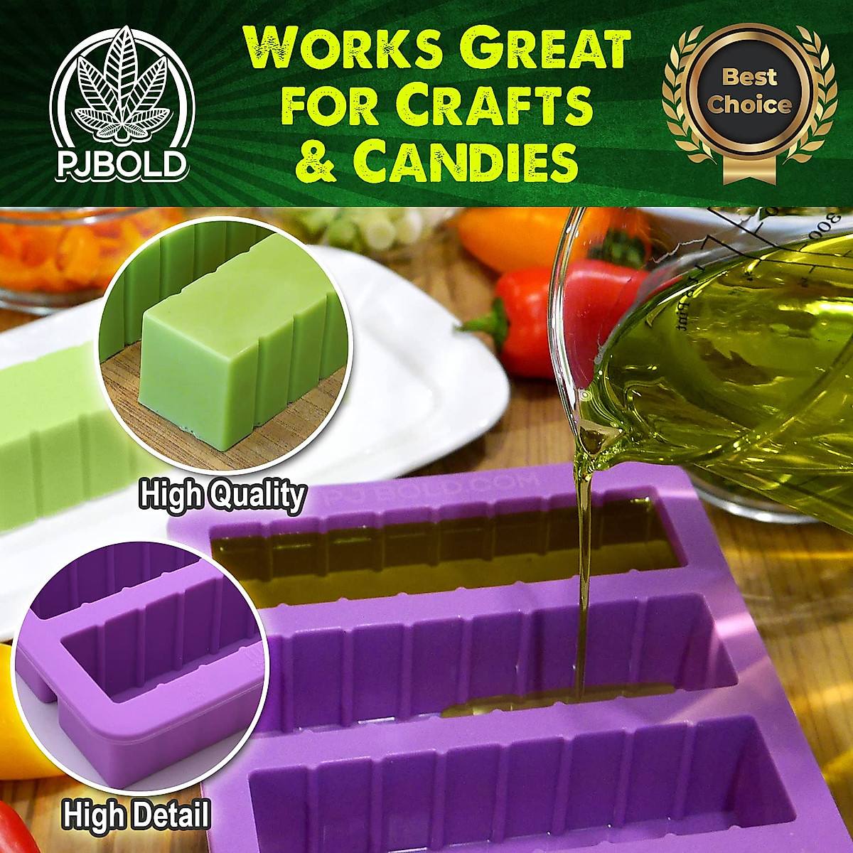 PJ BOLD Silicone Butter Mold Tray with Lid, Blue