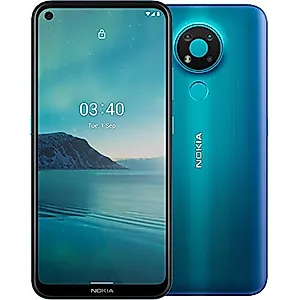Nokia 3.4 | Android 10 | Unlocked Smartphone | 2-Day Battery | US Version | 3/64GB | 6.39-Inch Screen | Triple Camera | Fjord Blue