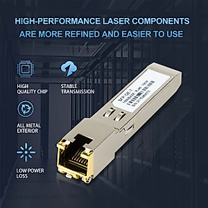 1000Base-T Copper SFP, SFP to RJ-45 100m Transceiver Module, for Cisco GLC-T Compatible（1000BASE-T）