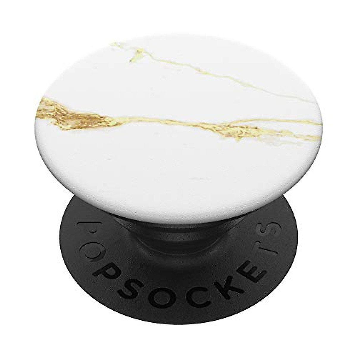 Elegant White Marble-Look - Black Grey Gold - Simple Modern PopSockets PopGrip: Swappable Grip for Phones & Tablets