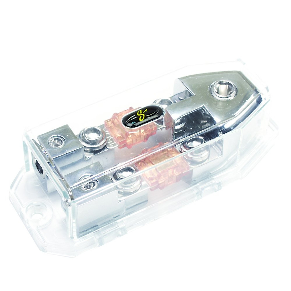 Stinger SHD820 HPM Series MANL/MIDI Fused Power Distribution Block with Satin Chrome Finish