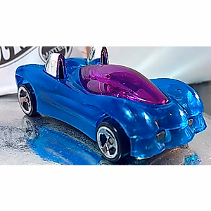 Mattel Hot Wheels 1997 Power Pipes Diecast Vehicle Collector #531 Phantom Racer Series 3 of 4 | Clear Blue Body Purple Tinted Windows Chrome Metal Car Base Synthetic Rubber 3 Spoke Wheels Model #16904