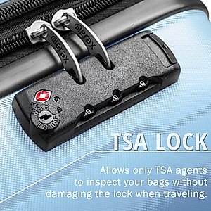 Merax Luggage Sets 2 Piece Suitcase Set 20/28,Carry on Luggage TSA Lock Expandable,Hard Case Luggage with Spinner Wheels,Blue