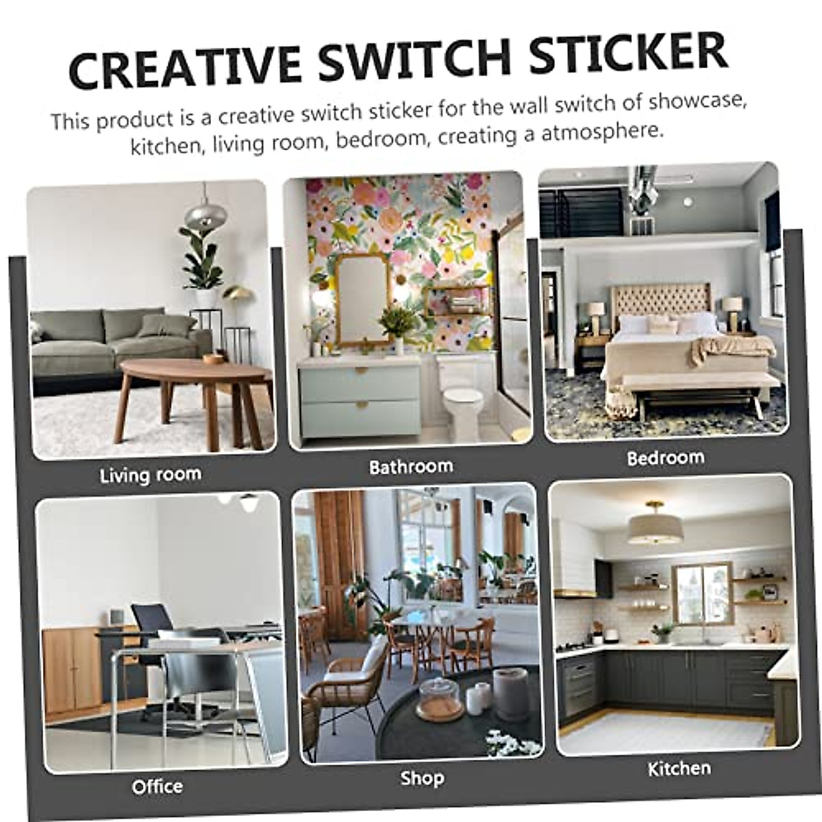 OSALADI 4 pcs Wedding Decorations for Ceremony Home Decor Wedding Stickers dimmer switches for LED Lights Room Light Switch Supply LED dimmer Switch Fabric Wall Light Switch Sticker Socket