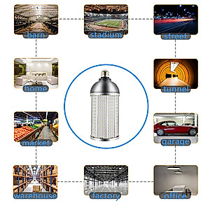 Intpro LED Light Bulb Garage Light Corn Bulb Super Bright Cob Light 60W 7000lm E26 Daylight 5000K 550W Equivalent 2Pack for Indoor Garage Light Basement Barn High Bay