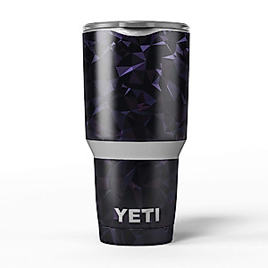 Design Skinz Dark Blue Geometric V21 - Skin Decal Vinyl Wrap Kit Compatible with The Yeti Rambler Cooler Tumbler Cups