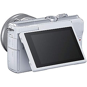 Canon EOS M200 Mirrorless Digital Camera with 15-45mm Lens (White) (3700C009), 64GB Card, Case, Card Reader, Flex Tripod, Hand Strap, Cap Keeper, Wallet, Cleaning Kit (Renewed)
