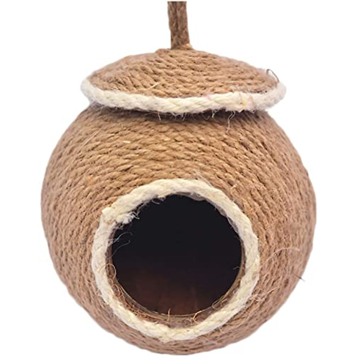 Birdhouse, Parakeet Bird Nest for Cage Coconut Shell Rope Weave Bird Breeding Nest for Budgie Parakeet Conure Canary Lovebird