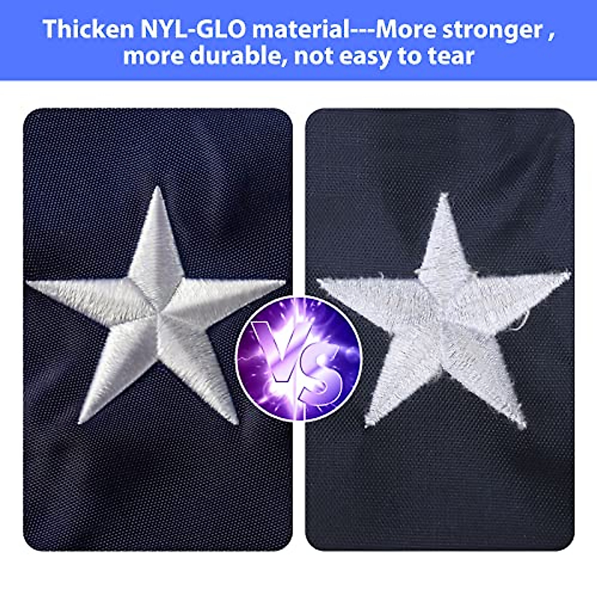 American flag 3x5 Ft Made in USA, Thicken American Flags for Outside 3x5, Heavy Duty Durable US Flag, Fade Resistant American Flags for Outside, USA Flag with Embroidered Stars