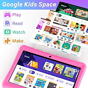 Contixo Kids Tablet K102, 10-inch HD, Ages 3-7, Toddler Tablet with Camera, Parental Control, Android 10, 32GB, WiFi, Learning Tablet for Children with Teacher's Approved Apps and Kid-Proof Case, Pink