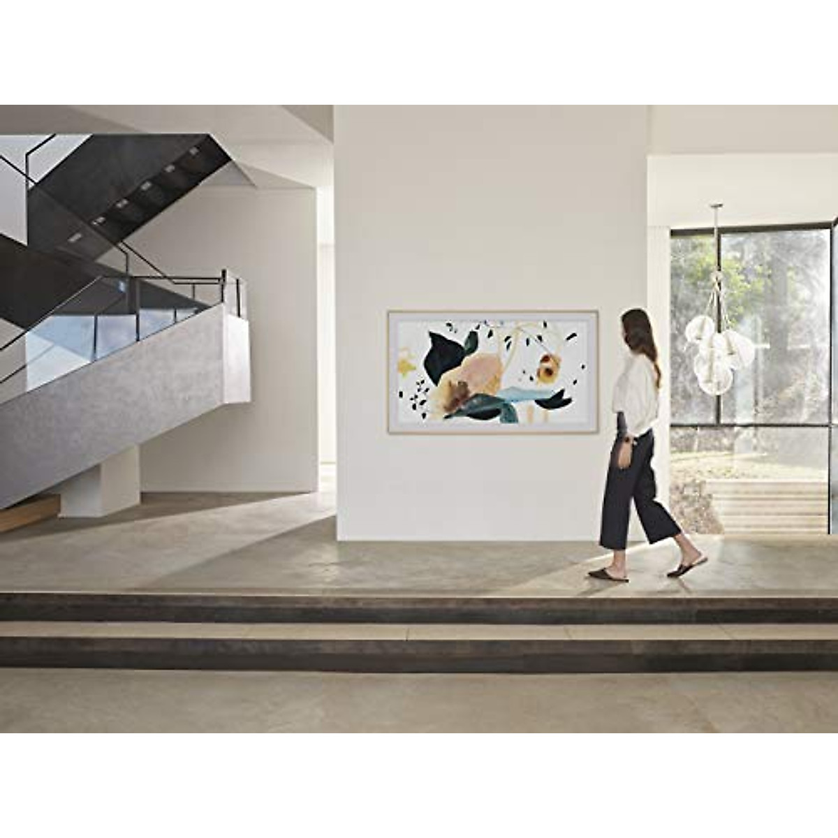 SAMSUNG 75-inch Class FRAME QLED LS03 Series - 4K UHD Dual LED Quantum HDR Smart TV with Alexa Built-in (QN75LS03TAFXZA, 2020 Model)