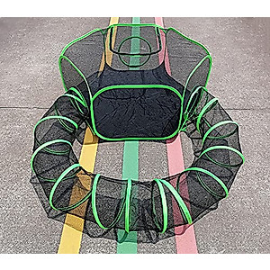 HEYHOME Small Animal Playpen Guinea Pig Hedgehog Cage Rabbit Cage with Fun Surround Tunnel Breathable & Transparent Pop Open Exercise Yard Fence with Top Cover Anti Escape（Patent Pending）