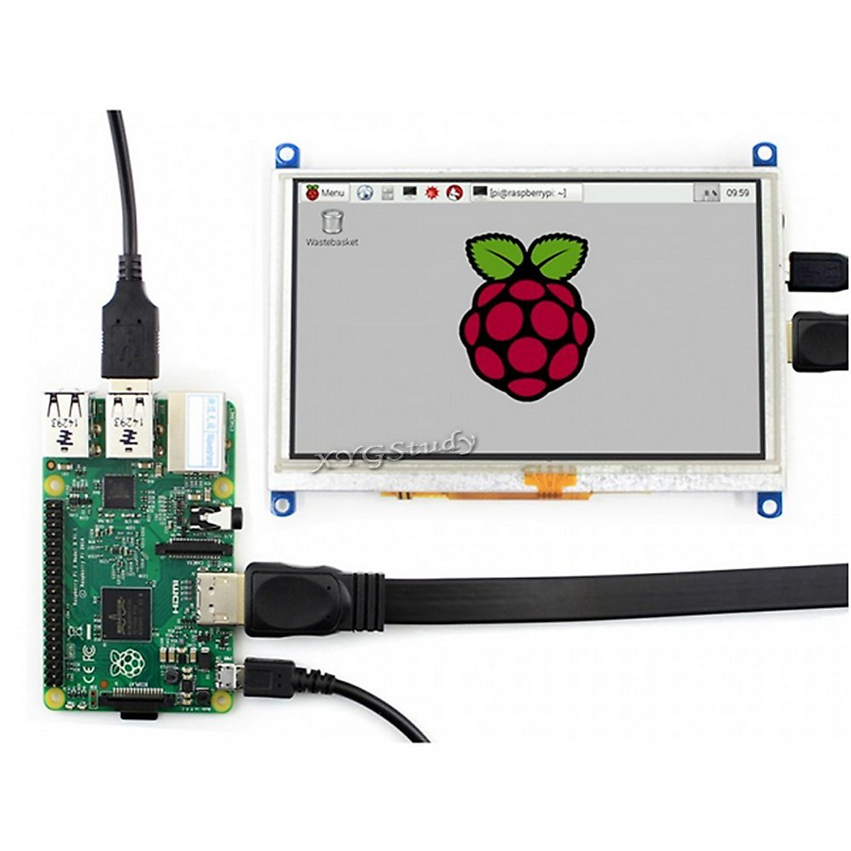 5inch 800x480 Resistive Touch Screen LCD Display Monitor HDMI Interface Supports Raspberry Pi 4 3 2 Model B A+ B+ BB Black Banana Pi Supports Game Console XBOX360 Sony PS4 Nintendo Switch @XYGStudy