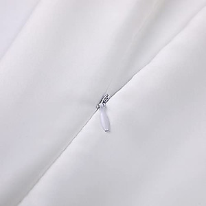 Silk Pillowcase 2 Pack, FANHSJF 100% Mulberry Silk Pillowcase for Hair and Skin, 19 Momme 600 Thread Count Silk Pillow Cover Set of 2 with Hidden Zipper. (White, Standard 20x26)