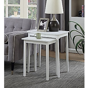 Convenience Concepts American Heritage Nesting End Tables, White