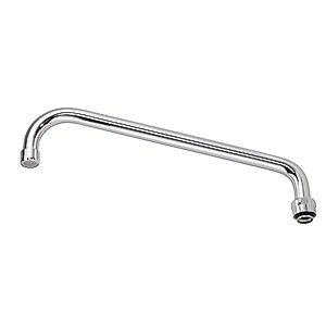 Krowne Royal Series 21-423L 1.8 GPM Aerator 12" Low Lead Universal Solid Brass Swing Spout with T&S Adapter for Commercial Food Industry Restaurant Hotel | Interchangeable and Fits All Faucets, NSF