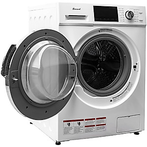 Smad 2.7 Cu. Ft Washer and Dryer Combo, 24" Ventless Washer Dryer Combo with Child Lock, Low Noise and Easy Store for RV and Apartment, White