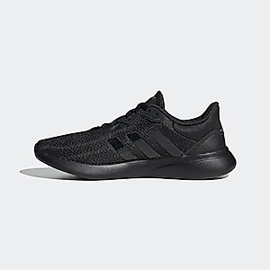 adidas Women's QT Racer 3.0 Running Shoe, Black/Black/Iron Metallic, 7.5