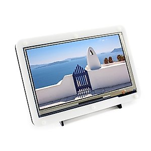 waveshare 7 inch IPS Capacitive Touch Screen Display 1024×600 Hardware Resolution HDMI LCD C Monitor with Bicolor Case for Raspberry Pi/BeagleBone Black/Banana Pi, Support Windows 10/8.1/8/7
